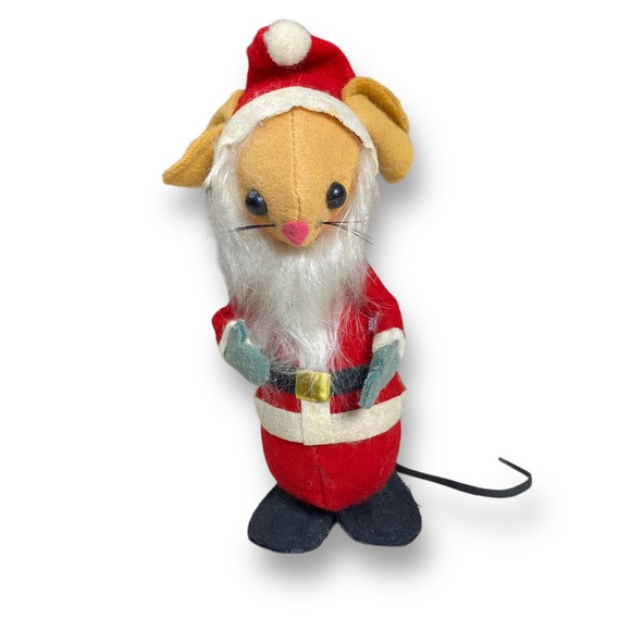 Holiday | Vintage Christmas Holiday Santa Felt Festive Elf Mouse | Poshmark